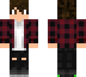 Cool Flannel Brown Hair Boy | Minecraft Skin