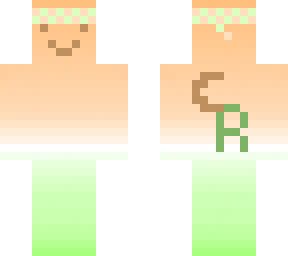 CR Gradient Skin Orange-White-Green | Minecraft Skin