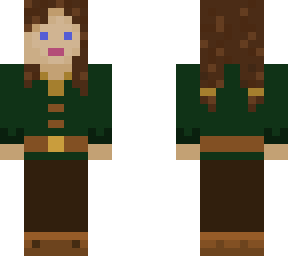 Woodland Guardian Girl w/ Braids | Minecraft Skin