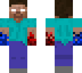 Herobrine Whit fire and whater | Minecraft Skin