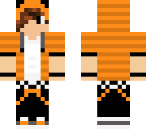 emo orange cat boy | Minecraft Skin