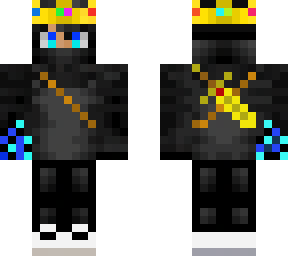 Blue king with sword on back | Minecraft Skin