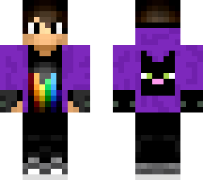 Cool Boy Purple Cat | Minecraft Skin