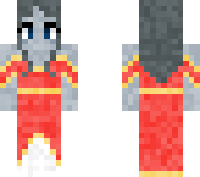 Dark Elf Female - Red Dress | Minecraft Skin