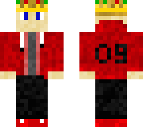 Red Boy with crown | Minecraft Skin
