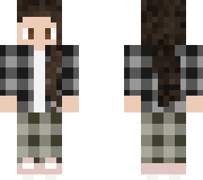 Cool Checkered Shirt Girl | Minecraft Skin
