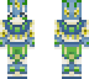 green blue oni | Minecraft Skin