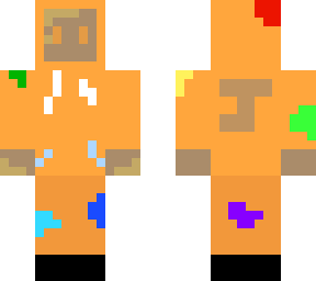 Orange Hoodie Robot | Minecraft Skin