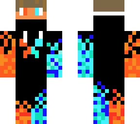 fire and water boy | Minecraft Skins
