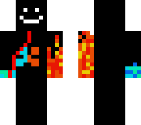 fire and wather boy mask o | Minecraft Skin