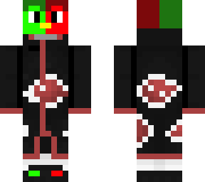 Red And Green Akatsuki | Minecraft Skin