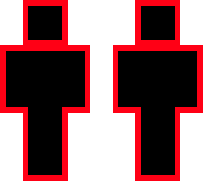 Red Neon Outline (4px) | Minecraft Skin