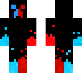 Red And Blue Creeper Pro Gamer Ninja | Minecraft Skin