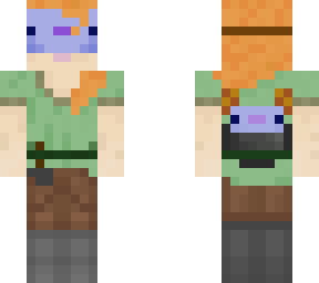 Alex Wearing an Axolotl Mask | Minecraft Skin