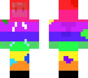 rainbow_multicoloured hoodie robot | Minecraft Skins