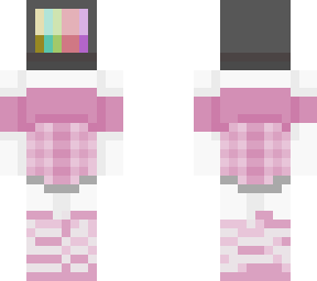 weirdcore pastel tv head | Minecraft Skin