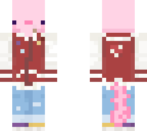 Shroomtopia axolotl with heelys | Minecraft Skin