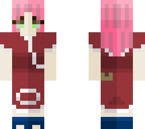 Sakura Haruno (Sakura Chan) (Long Hair Edition) | Minecraft Skin