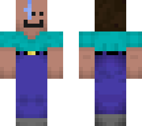 Sussy hunchbacked derp Steve with hidden sussy smile | Minecraft Skin