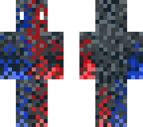 red and blue cablestone man | Minecraft Skin