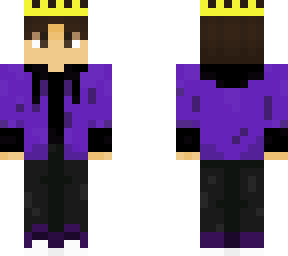 Complete purple crown boy clean perfect | Minecraft Skin