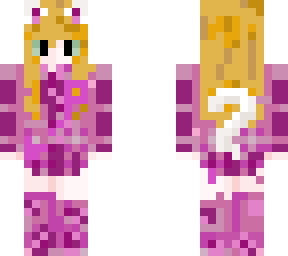 cute pink cat girl | Minecraft Skin