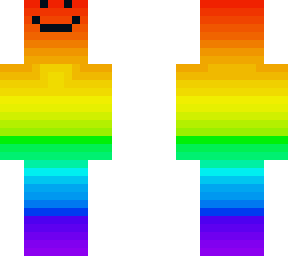 Rainbow smiling | Minecraft Skin