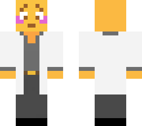 scientist flushed emoji mask | Minecraft Skin