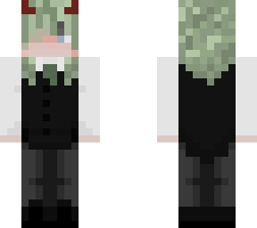 Green Hair and Green Tie | Minecraft Skin