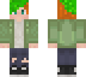 green jean jacket | Minecraft Skin