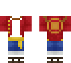 luffy clothes Interlayer | Minecraft Skin