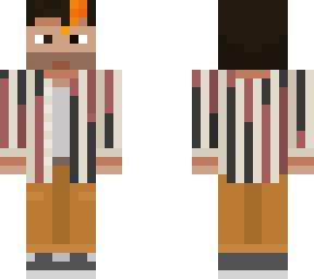 Auron Outfit Naranja y Rayas | Minecraft Skin