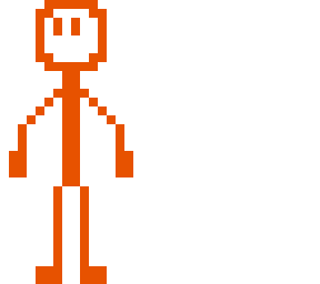 Stickman (orange) | Minecraft Skin