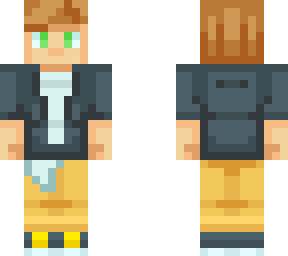 Boy with grey rugged shirt (Hive Style) | Minecraft Skin