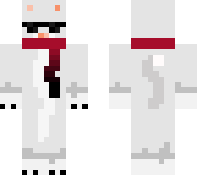 white cat with glasses | Minecraft Skin
