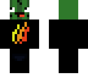 cactus jones fire merch black | Minecraft Skin