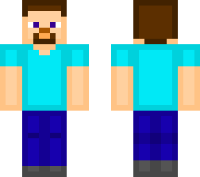 Bar Bones Steve with outline's | Minecraft Skin