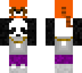 Panda bear carrying red panda | Minecraft Skin