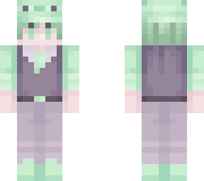 the emerald axolotl // oc ; rm | Minecraft Skin