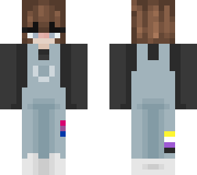 bi & non-binary flag skin | Minecraft Skin