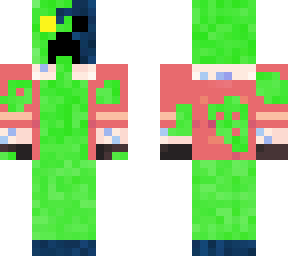 Half corrupted king creeper | Minecraft Skin
