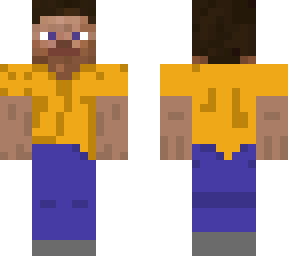 Orange Shirt Steve | Minecraft Skin