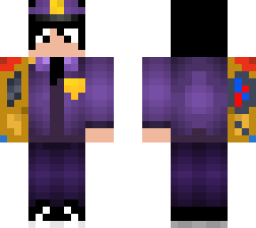 Security guard with damaged glamrock freddy arm | Minecraft Skin