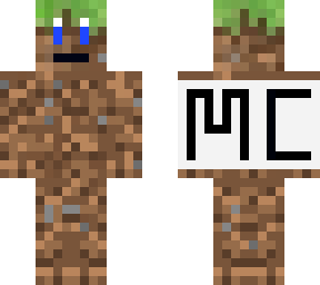 grass block with mc on back | Minecraft Skins