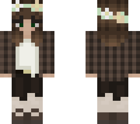brown flannel girl | Minecraft Skin