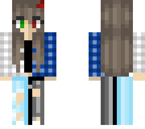 half demon half human | Minecraft Skin