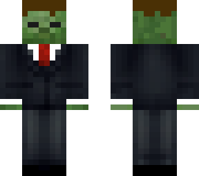 Zombie with hair and a suit | Minecraft Skin