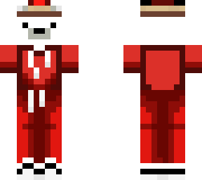 Red and white bear skin updated | Minecraft Skin