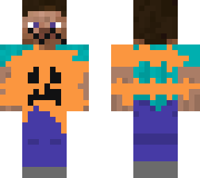 Steve with pumpkin shirt | Minecraft Skin