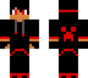 red and black gamer | Minecraft Skins